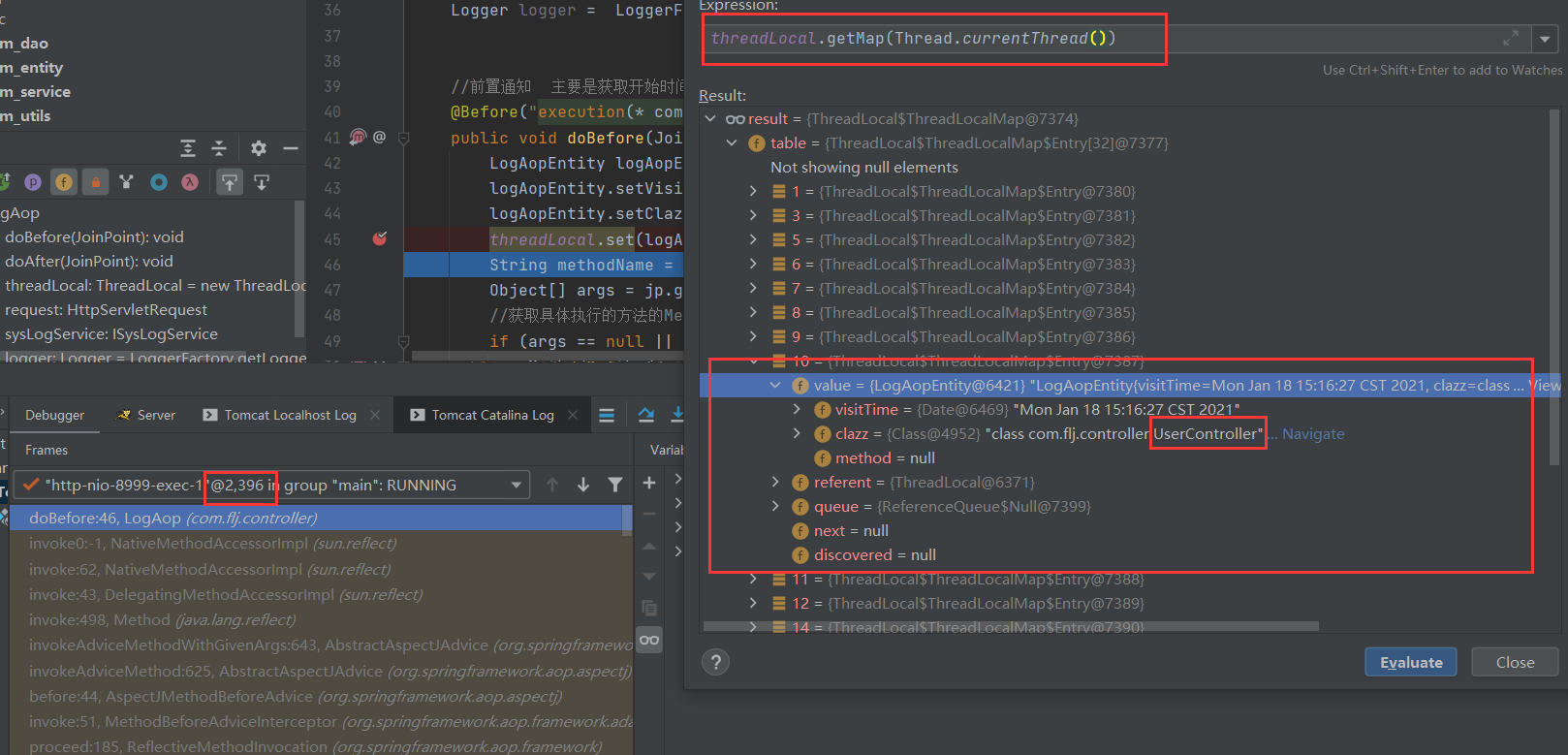 AOP结合ThreadLocal完成切面日志记录_aop threadlocal-CSDN博客