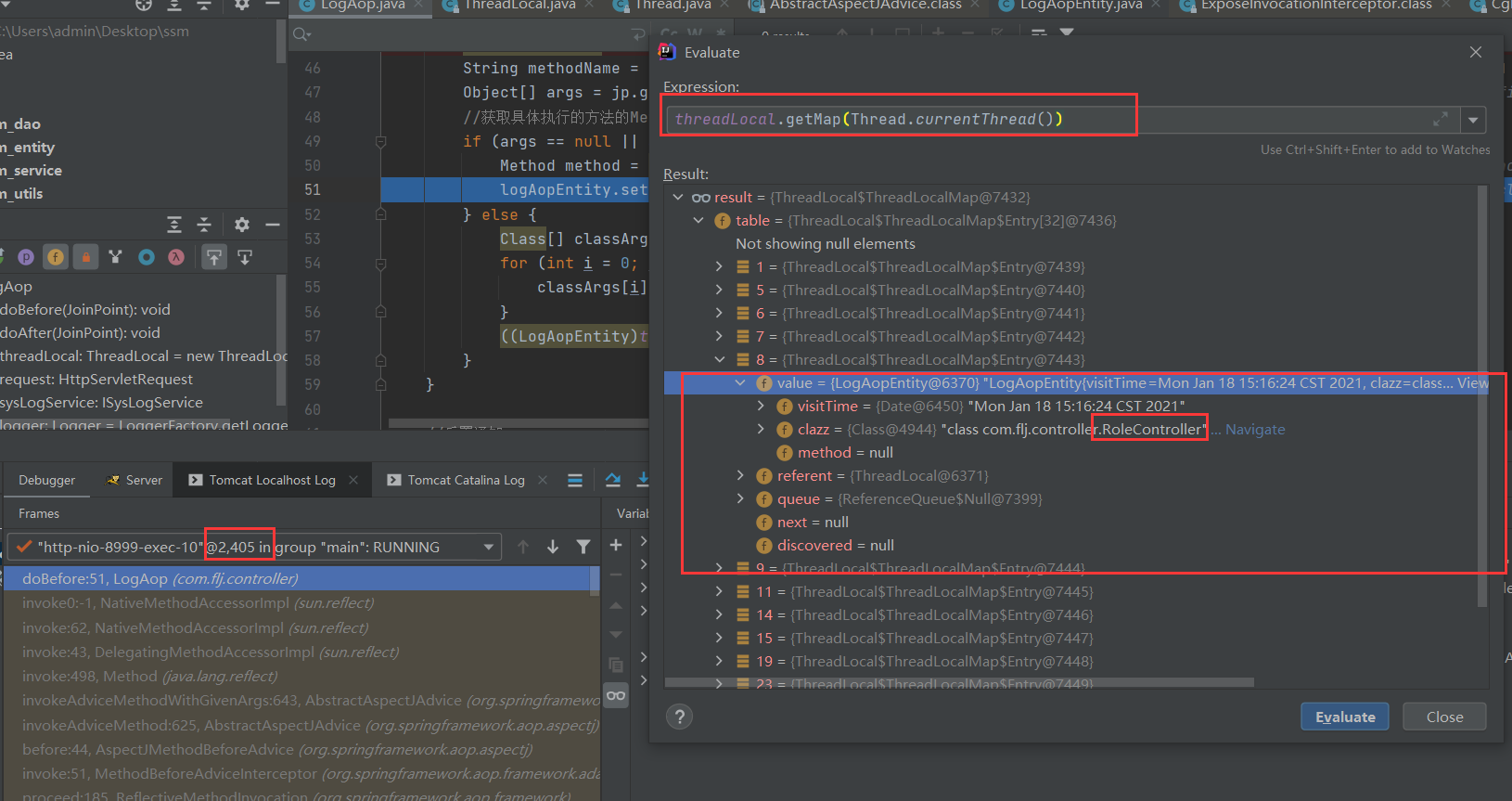 AOP结合ThreadLocal完成切面日志记录_aop threadlocal-CSDN博客