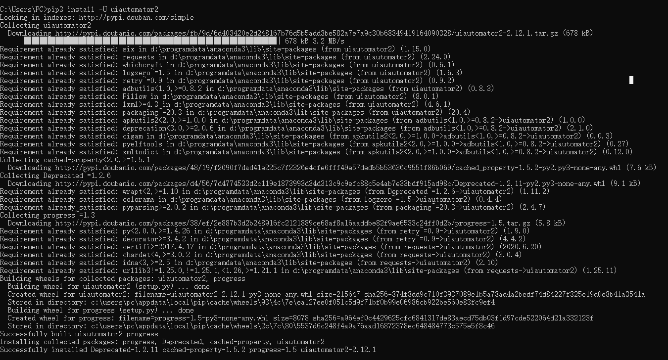 python安装uiautomator2遇到ERROR: Could not find a version that satisfies the requirement pbr解决办法-CSDN博客
