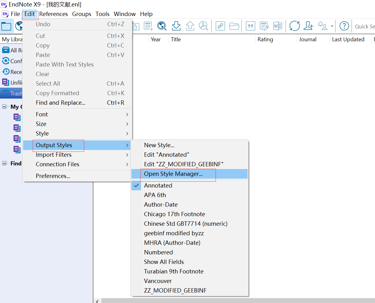 EndNote X9 下载安装使用（毕设参考文献格式）_endnote x9 csdn-CSDN博客
