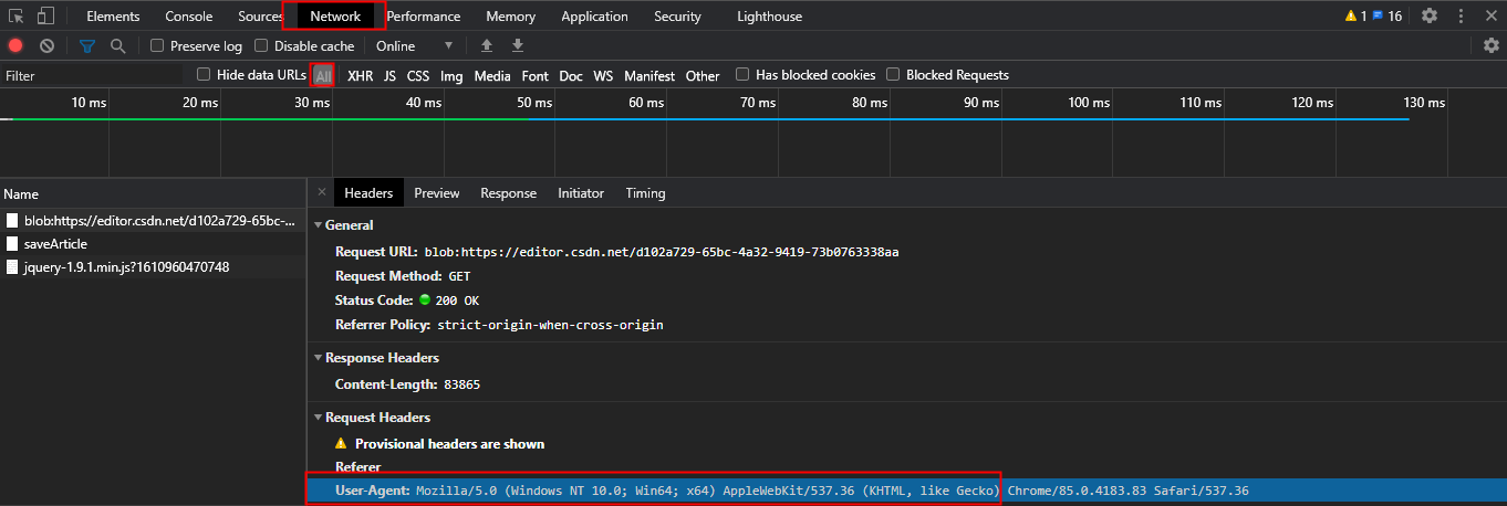 Chrome：查看用户代理User-Agent_谷歌浏览器user agent是在浏览器中输入什么或什么-CSDN博客