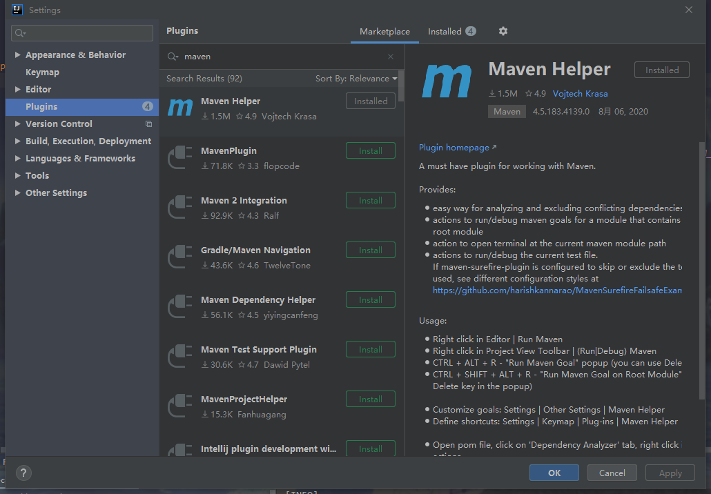 idea使用插件maven helper解决冲突_idea maven分析没有 exclude-CSDN博客