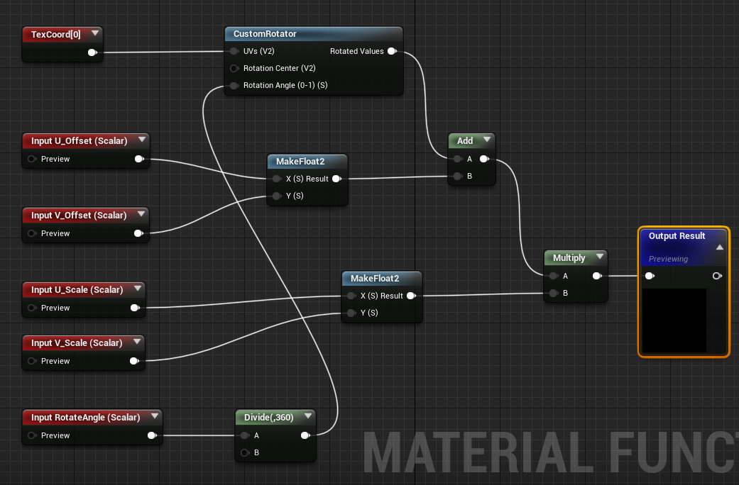 Ue4uv纹理偏移缩放旋转 并保存材质函数ue4 纹理旋转 Csdn博客 