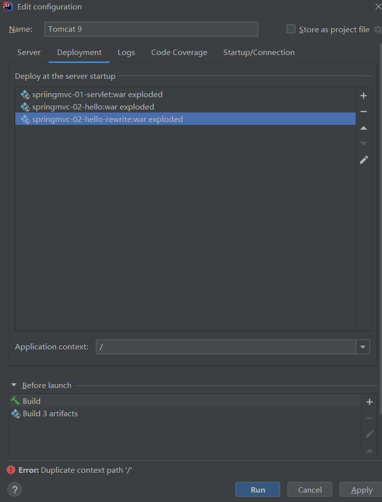 idea报duplicate context path ‘/‘ 这个错误-CSDN博客