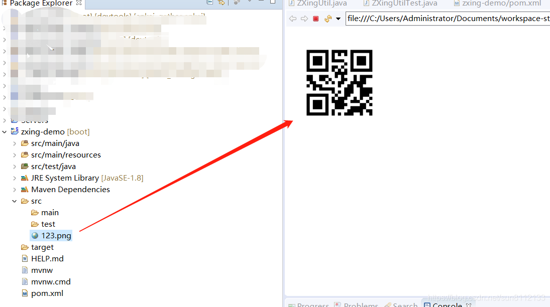 Springboot整合zxing(二维码的生成与解析) Springboot解析图片中的二维码 Csdn博客