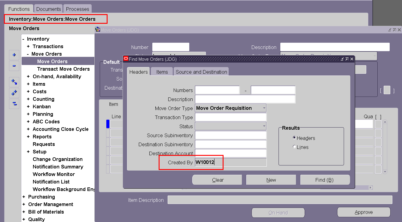 Unable to Search for Move Orders Created by Other Users on Find Move Orders (Doc ID 280131.1 ...
