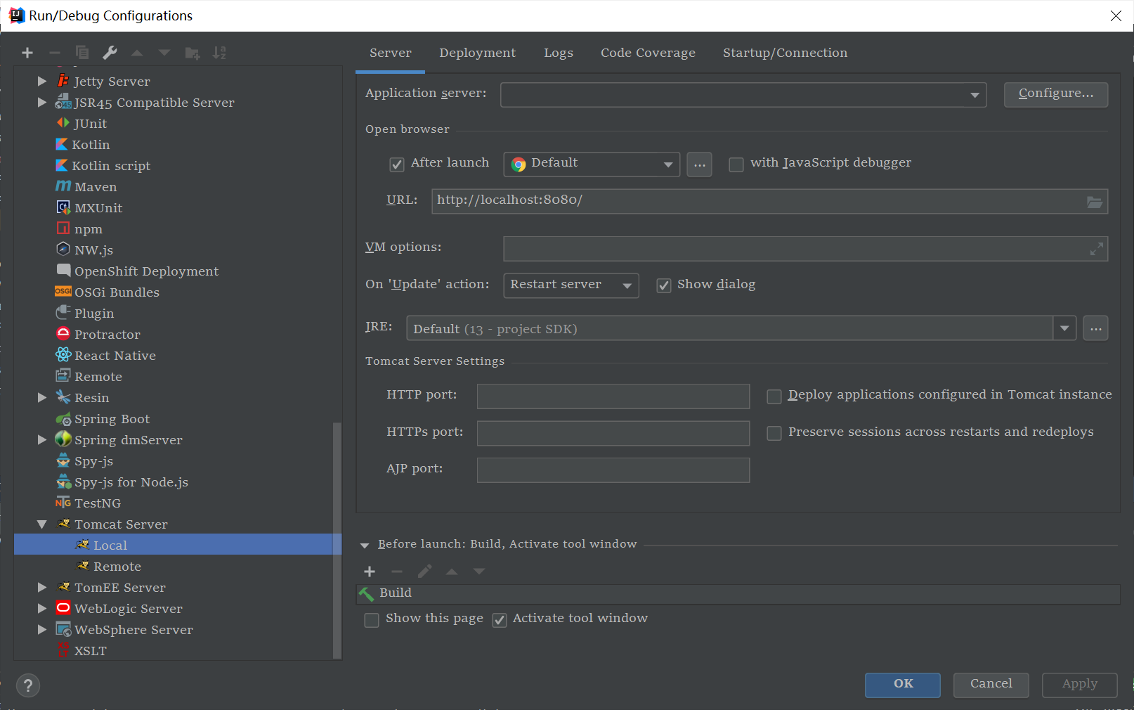 Intellij Idea配置Tomcat && Address localhost:8080 is already in use问题解决_idea address localhost ...