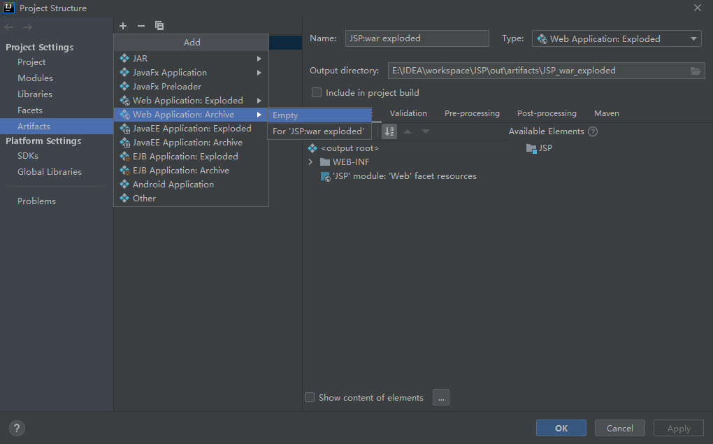 JSP：IDEA打包JSP成war_idea 将jsp导出为war-CSDN博客