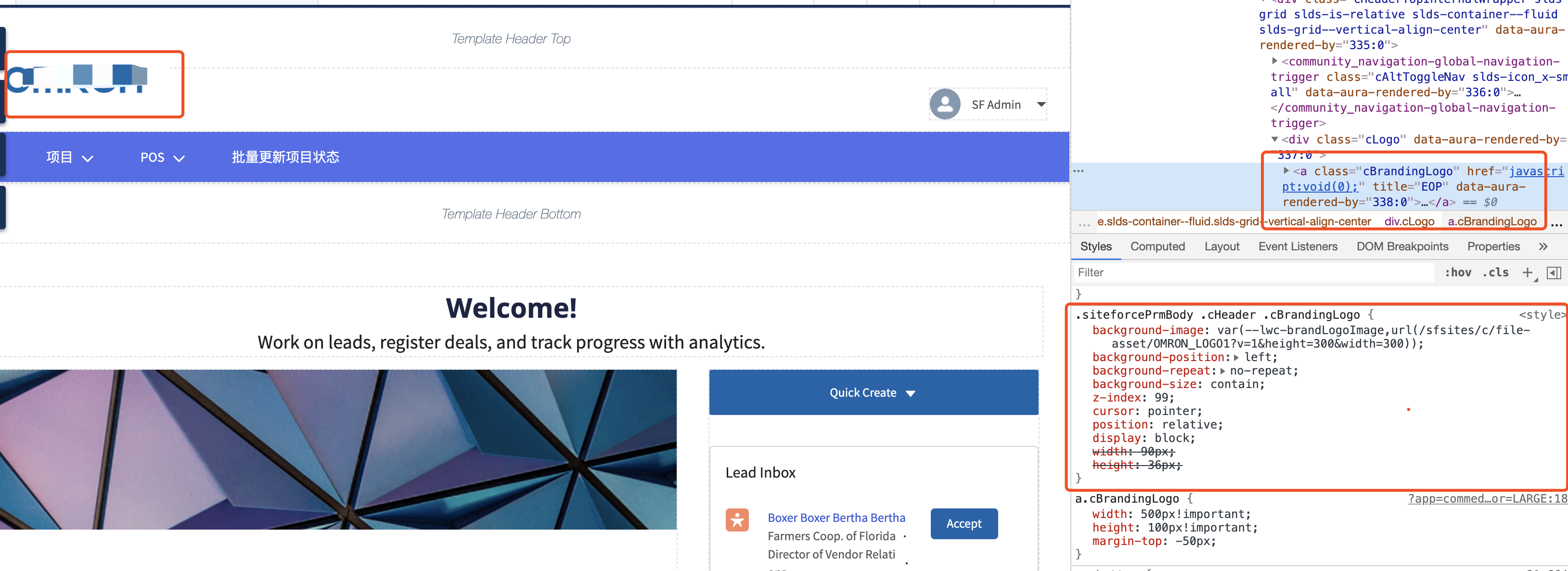 salesforce community 页面如何自定义 company logo样式_salesforce要写样式吗-CSDN博客