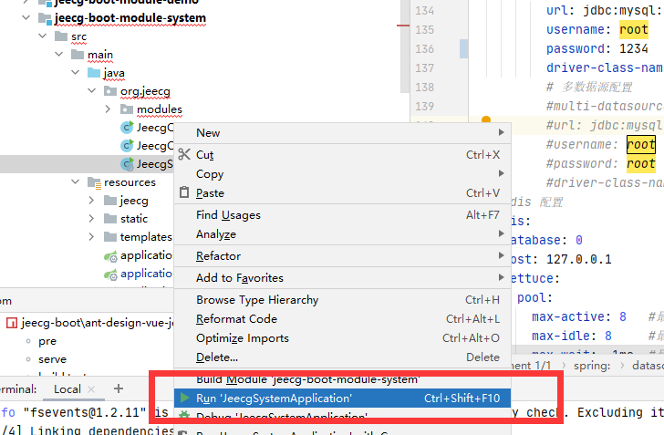 【图文并茂】idea中编译运行jeecg boot v2.30，并前后端在一个idea平台运行_idea运行jeecg-CSDN博客