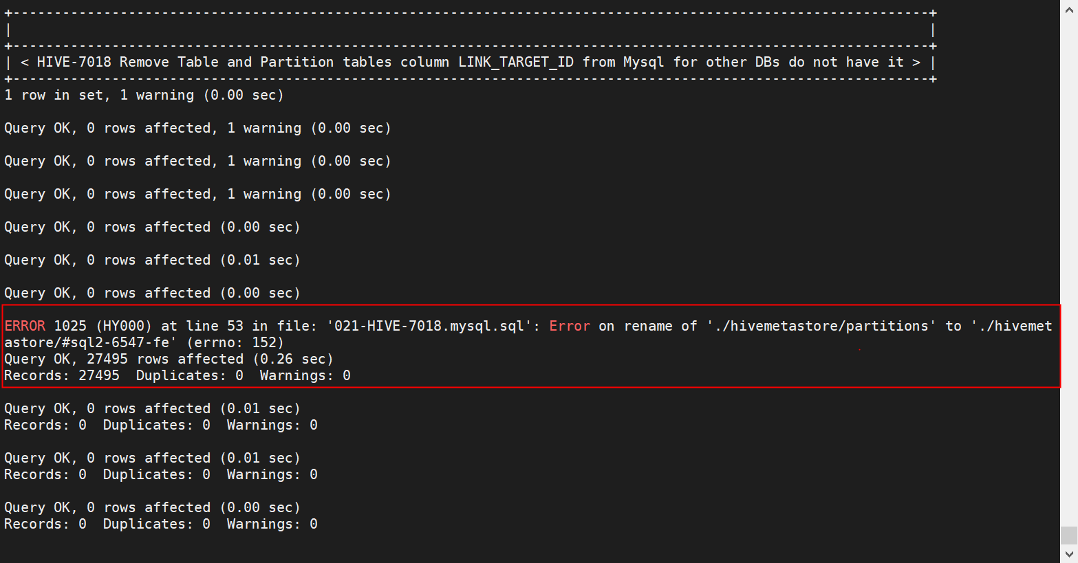 【Hive】升级元数据踩坑（mysql版本）_hive刷新元数据命令-CSDN博客