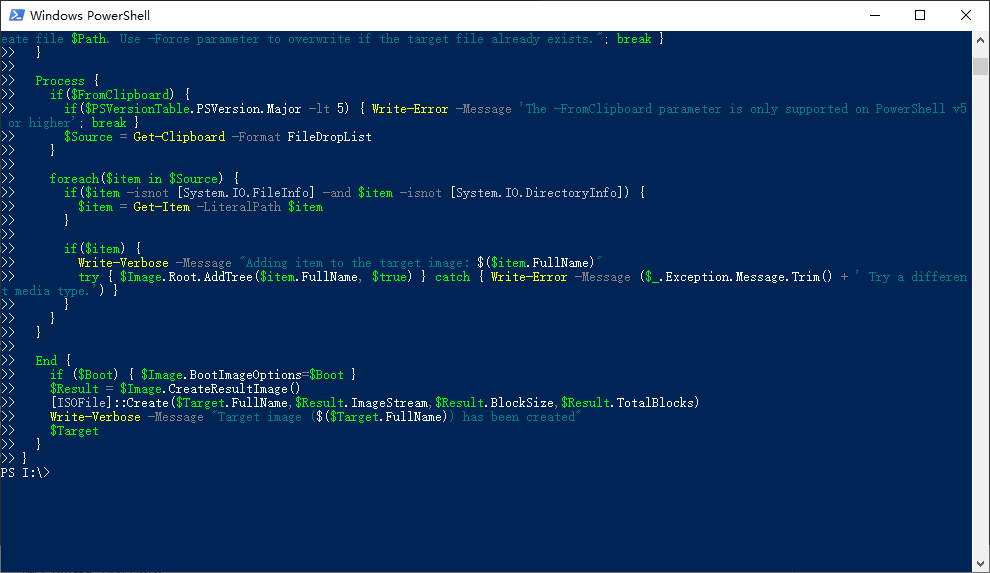 Powershell 脚本创建 iso 映像文件_powershell 制作数据iso-CSDN博客