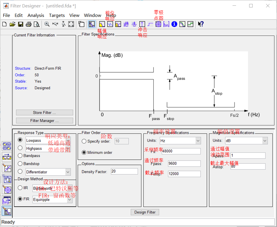 Filter Designer的工具箱使用-CSDN博客