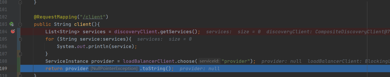 使用DiscoveryClient的getServices()方法获取不到服务名，其他方法也都获取不到_discoveryclient获取不到服务-CSDN博客