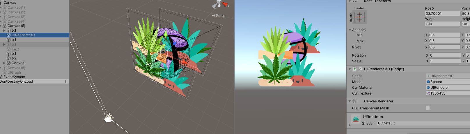 unity UGUI CanvasRenderer 实现UGUI模型渲染_recovery gameobject for transform (id in file:-CSDN博客
