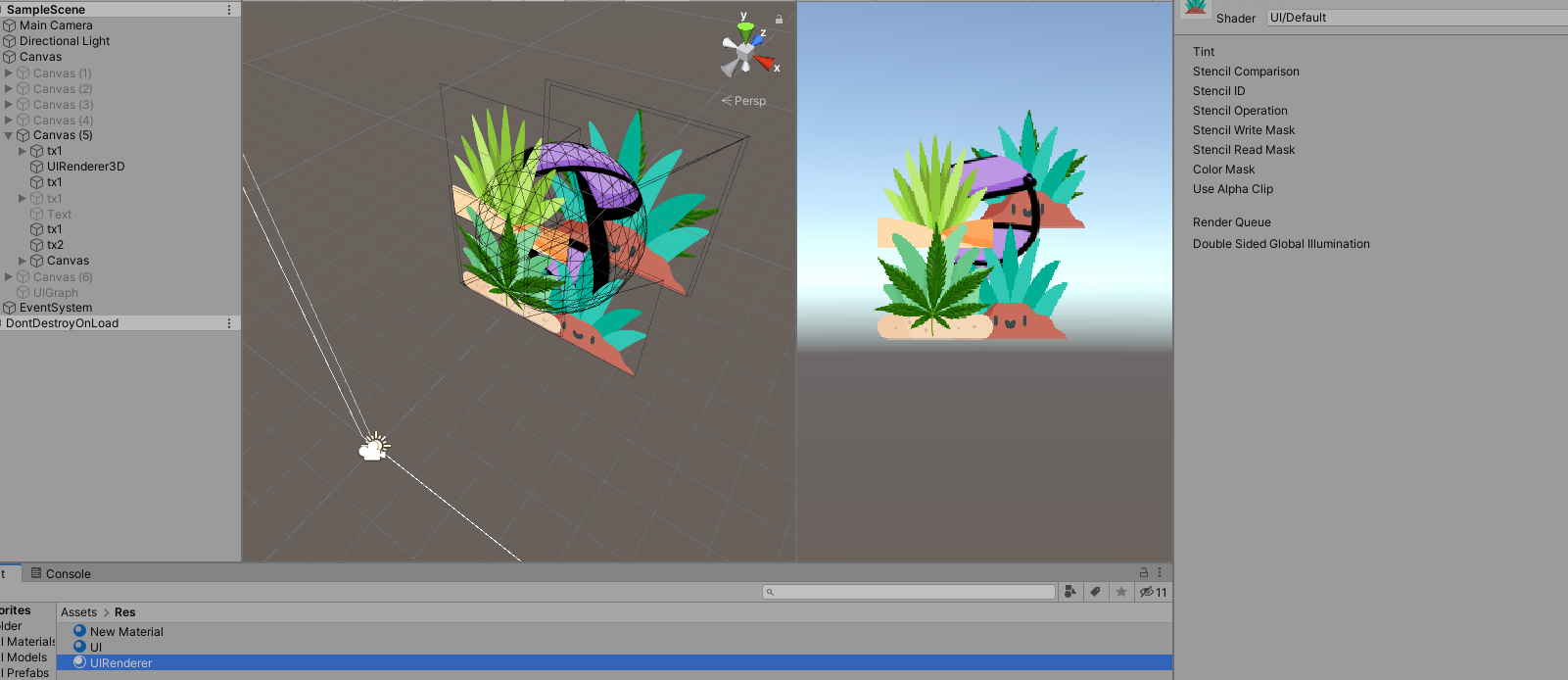 Unity Ugui Canvasrenderer 实现ugui模型渲染recovery Gameobject For Transform Id In File Csdn博客