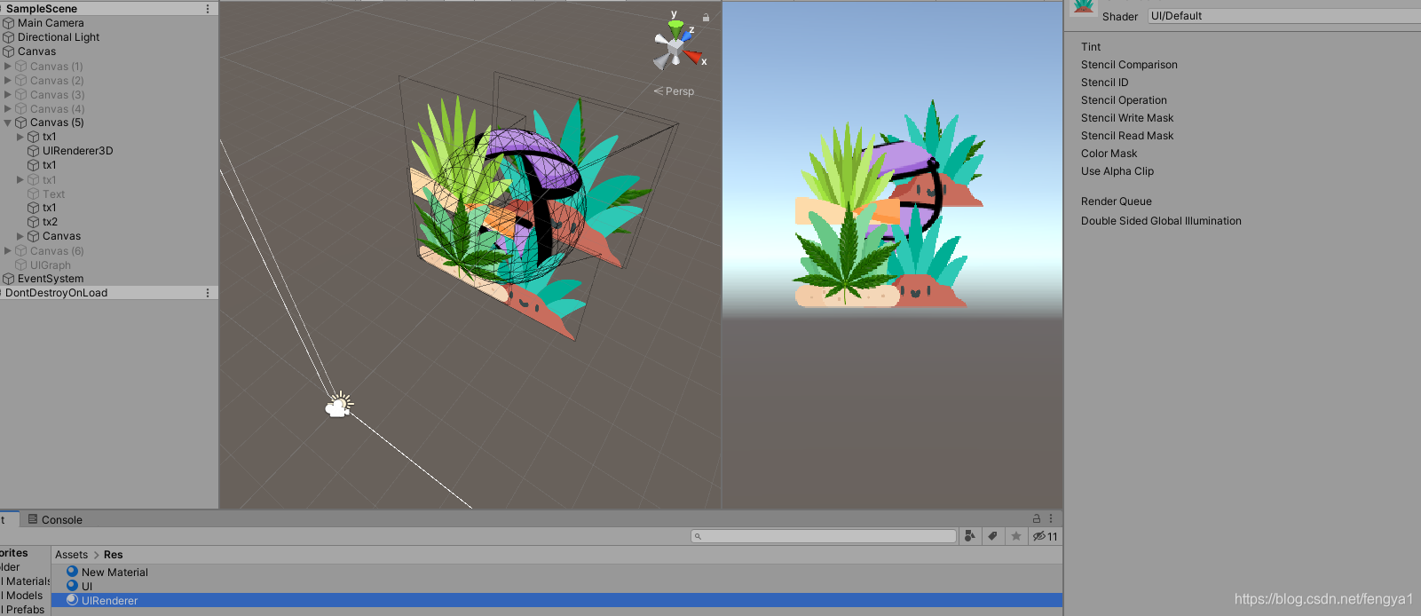 Unity Ugui Canvasrenderer 实现ugui模型渲染recovery Gameobject For Transform Id In File Csdn博客