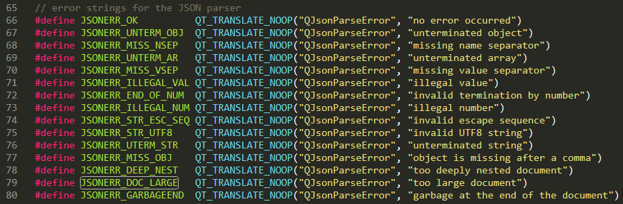 关于qjson能解析的最大数据长度的源码分析qjson Document Too Large To Store In Data Structu Csdn博客 1785