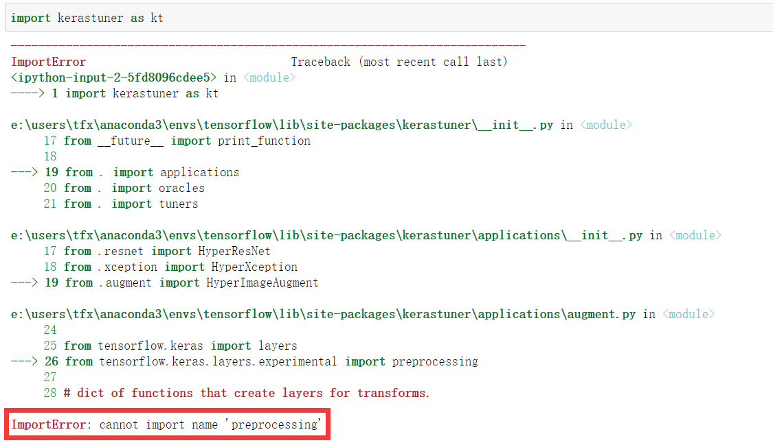 Importerror Cannot Import Name ‘preprocessing‘ Importerror Cannot