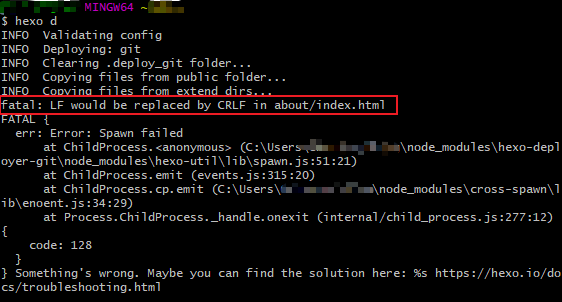 关于git push时遇到的LF would be replaced by CRLF问题_fatal: lf would be replaced by crlf in-CSDN博客