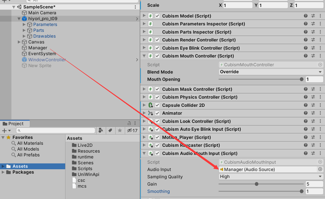 Unity Live2D 模型嘴型与音频同步 Audio Mouth Input组件_audio2mouth_kysaloyer的博客-CSDN博客