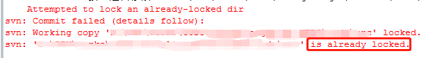 SVN:‘XXX‘ is already locked 解决方案-CSDN博客
