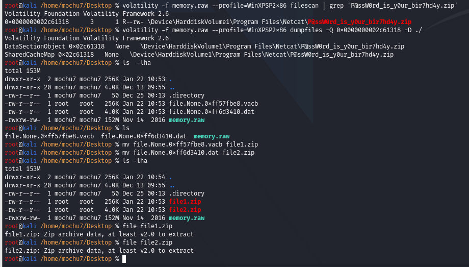 BMZCTF：内存取证三项_内存取证压缩包的密码是生日-CSDN博客
