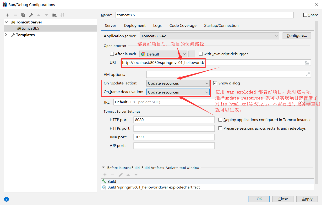 IDEA部署 java Web项目 常见配置_deploy applications configured in tomcat instance-CSDN博客