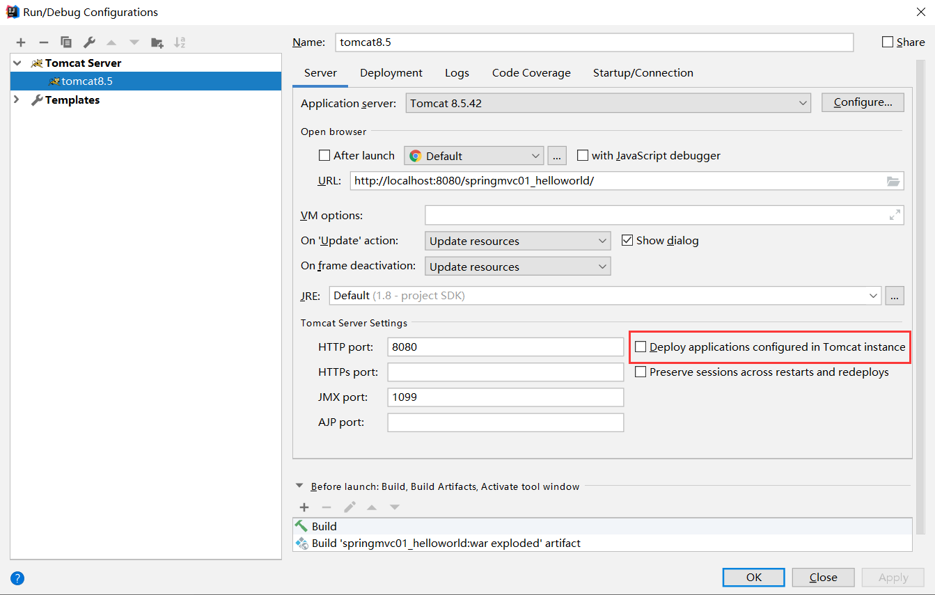 IDEA部署 java Web项目 常见配置_deploy applications configured in tomcat instance-CSDN博客