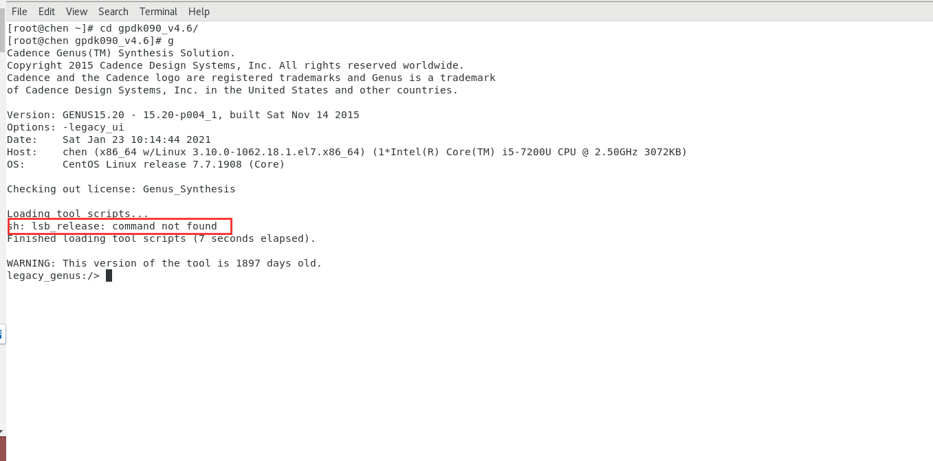 GENUS152/INNOVUS152/EXT151依赖包安装（Centos7）_redhat-lsb-core-CSDN博客