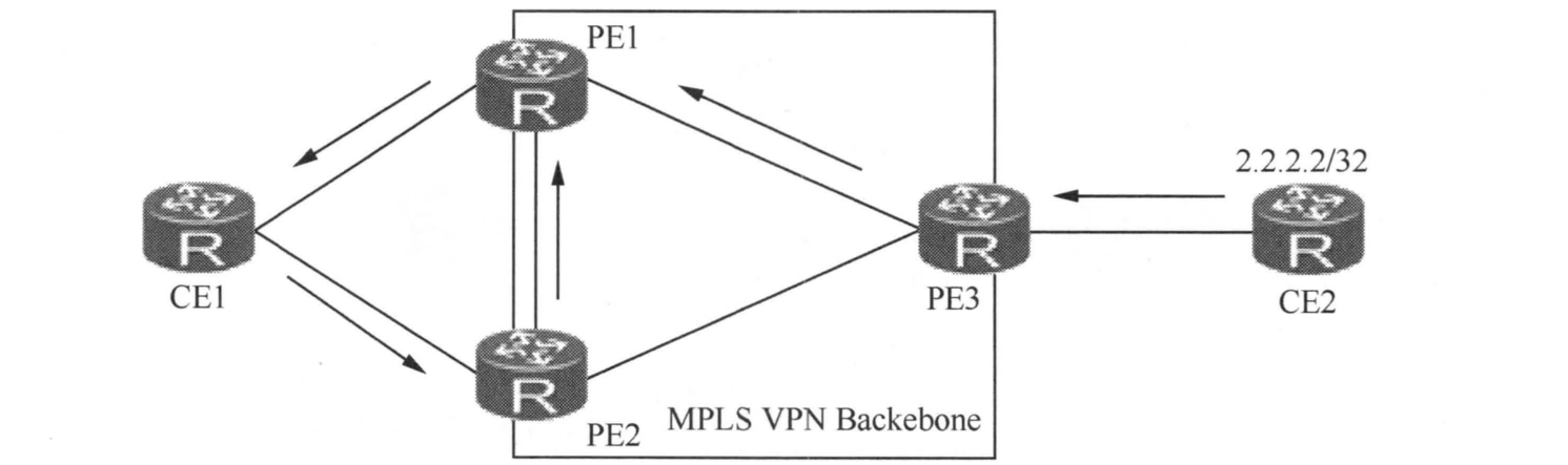 MPLS virtual private network PE-CE之间的路由协议（OSPF）_ospf dn比特位-CSDN博客