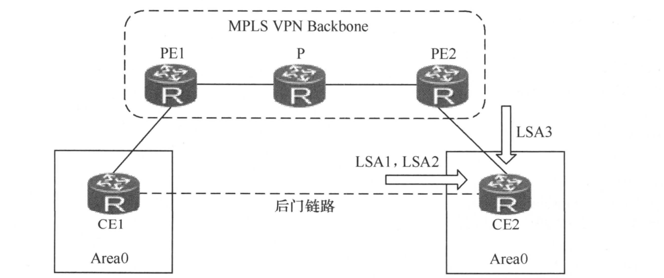 MPLS virtual private network PE-CE之间的路由协议（OSPF）_ospf dn比特位-CSDN博客