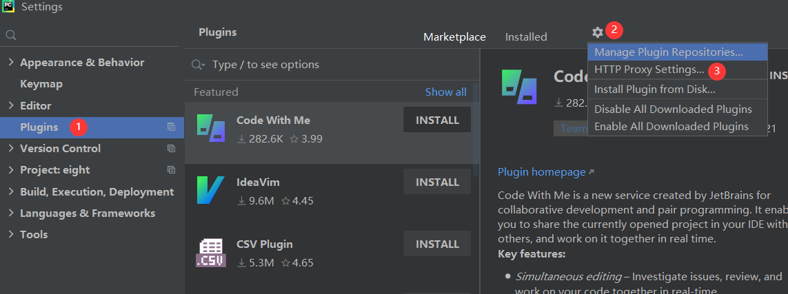 Pycharm 安装插件 was not installed: Cannot download ‘https://plugins.jetbrains.com/pluginManager ...