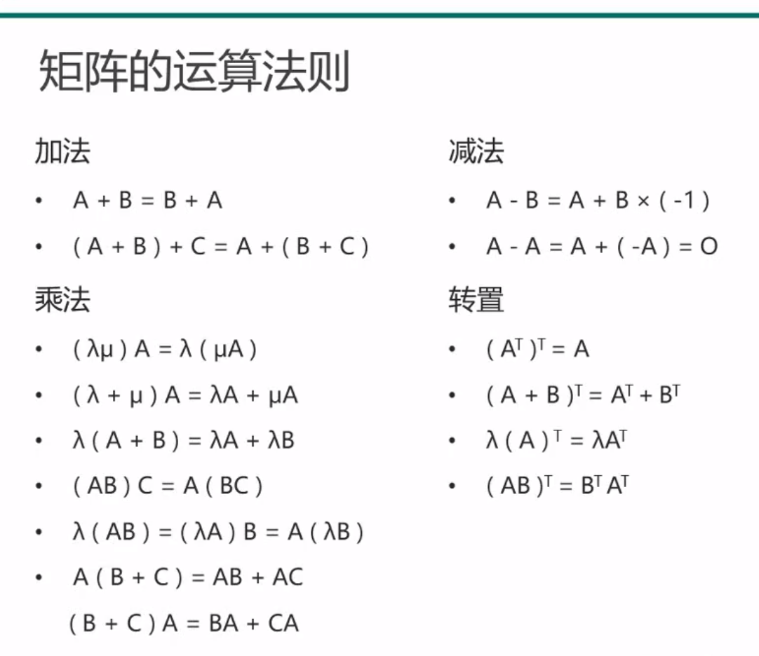 矩阵的运算法则 矩阵运算法则 Csdn博客