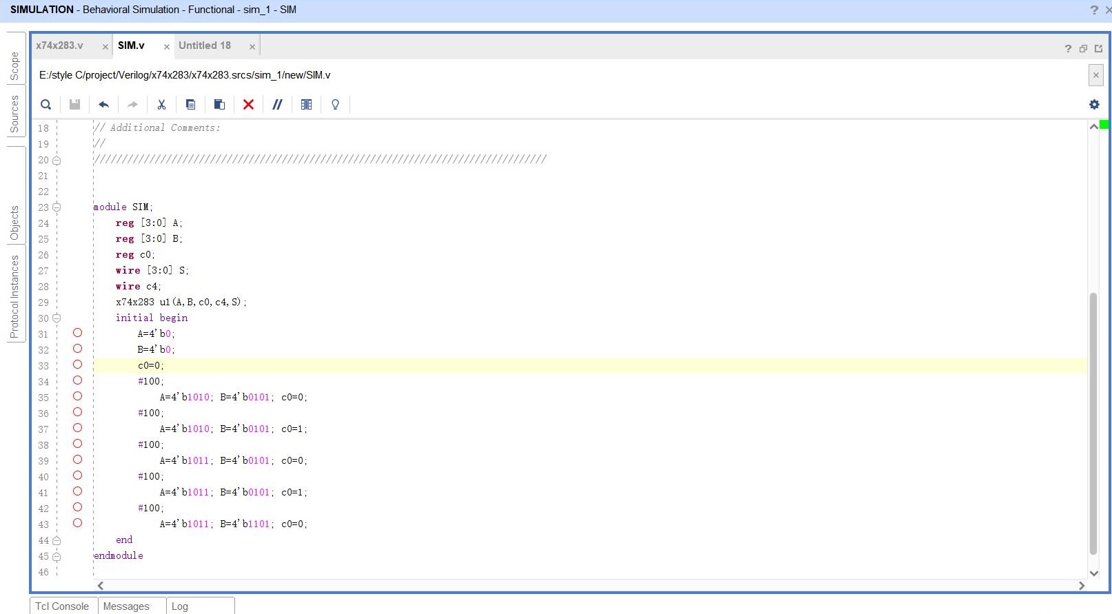 Verilog HDL的简单应用之74ls283功能的实现_如何验证74ls283的功能-CSDN博客