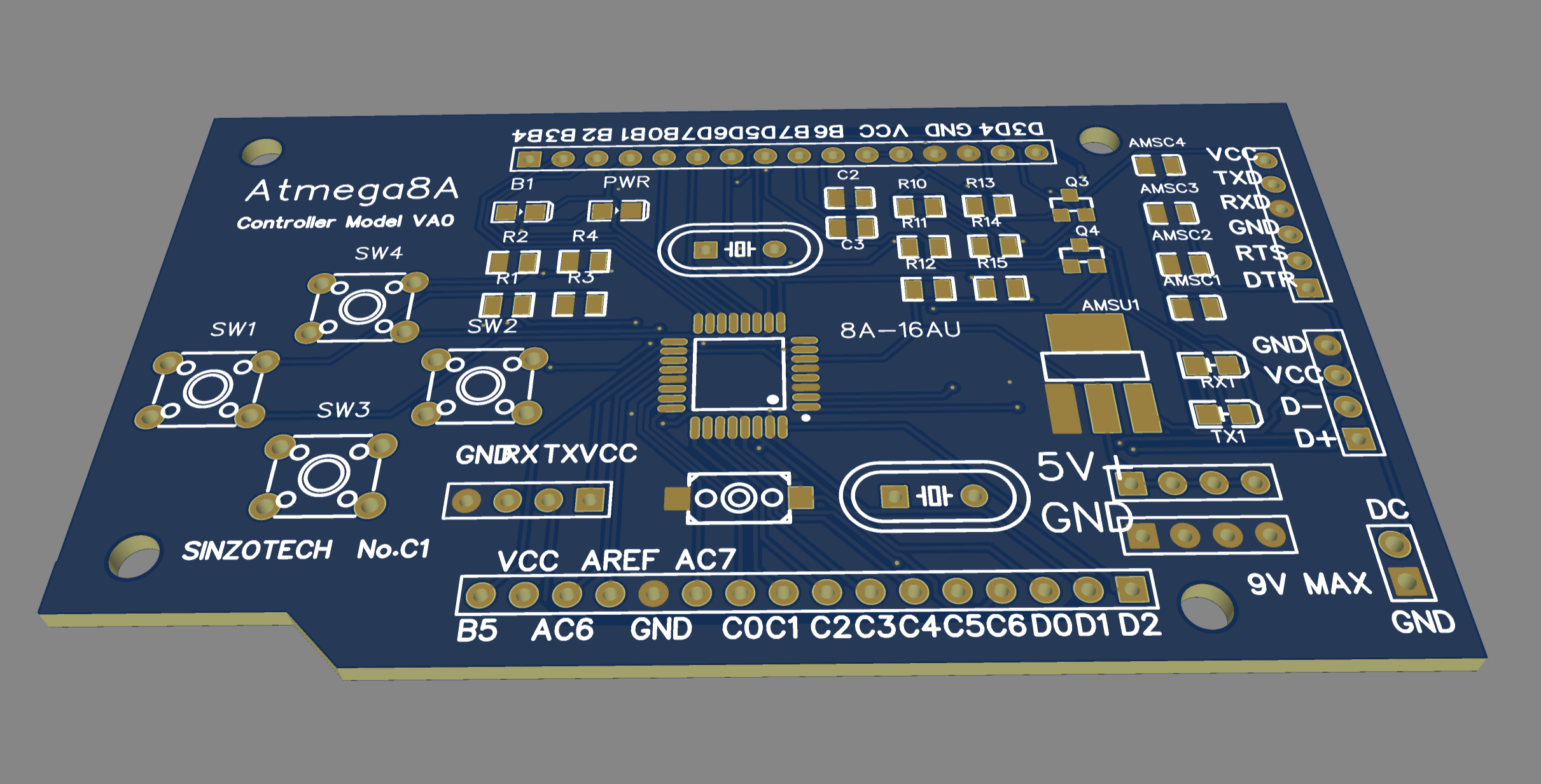 画个板子玩玩最便宜的Arduino，Atmega8A 的使用_atmega8a-au原理图-CSDN博客