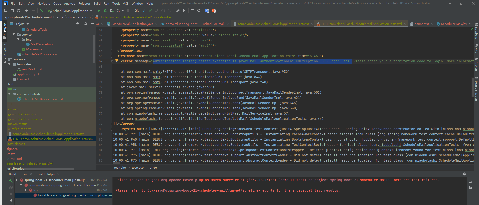 邮箱报错javaxmailauthenticationfailedexception 535 Login Fail Please Enter Your Authorization 