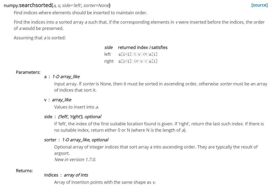numpy-np.searchsorted的用法-CSDN博客