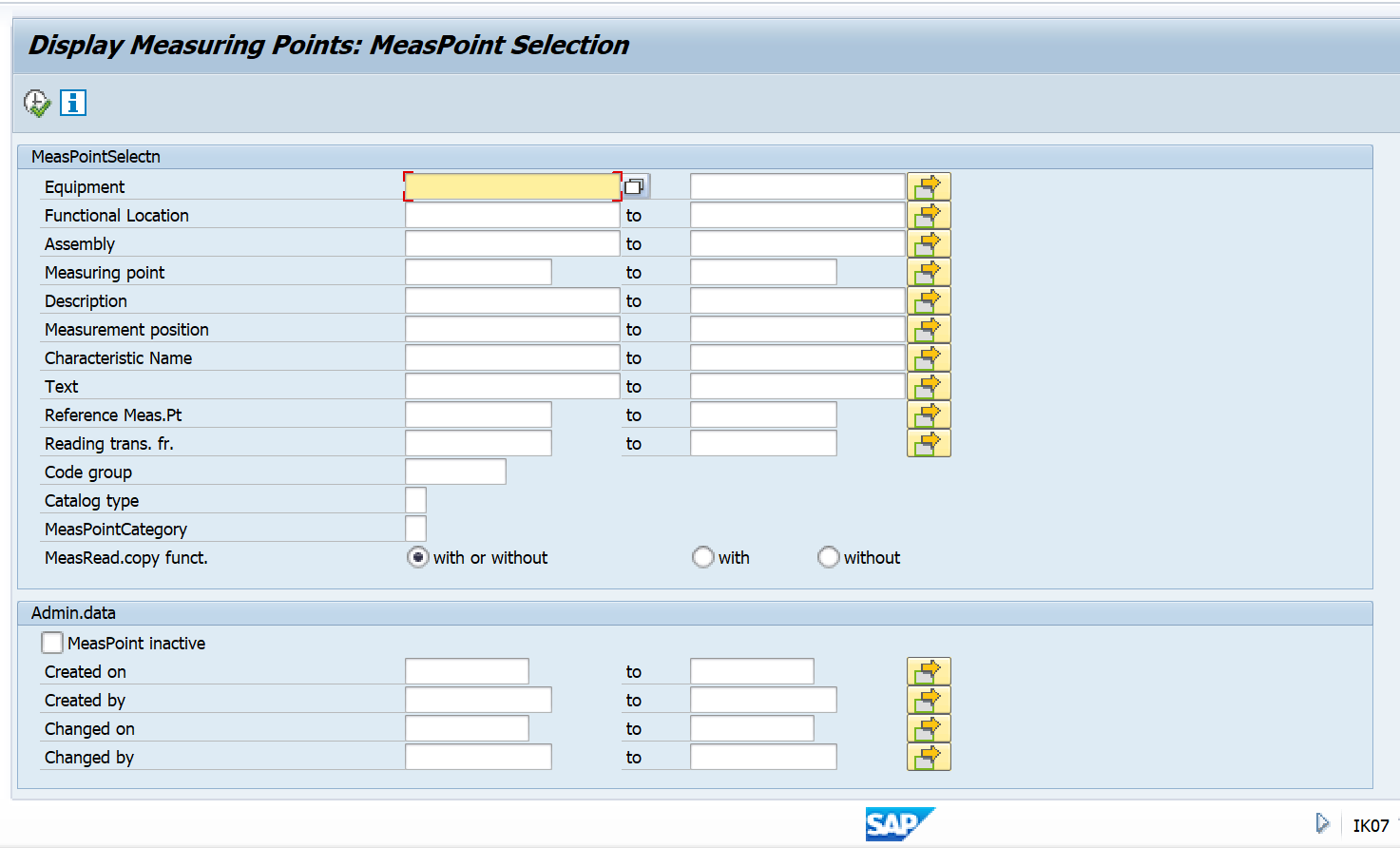 SAP PM入门系列24 - IK07 Display Measuring Points_sap pm ip24-CSDN博客