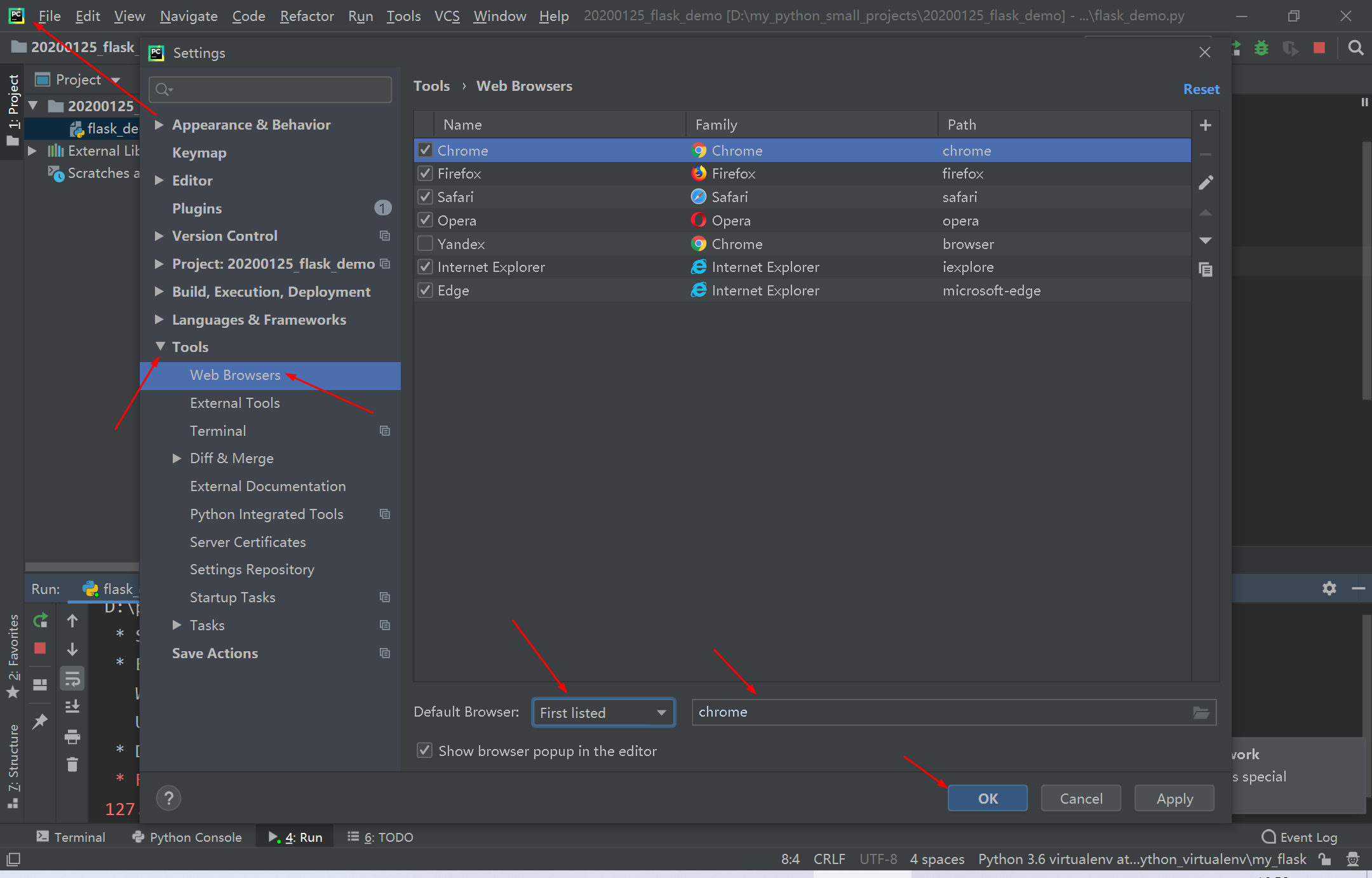 pycharm如何修改默认浏览器？修改成chrome_pycharm爬虫如何改浏览器-CSDN博客