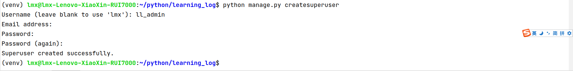 python从入门到实践 Django项目示例（第一部分）_you are seeing this page because debug=true is in -CSDN博客