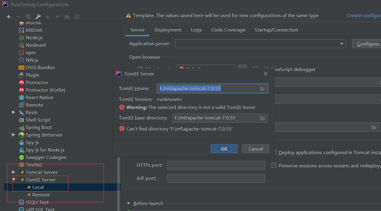 idea配置汤姆猫_waring:the selected directory is not a vailid tomc-CSDN博客