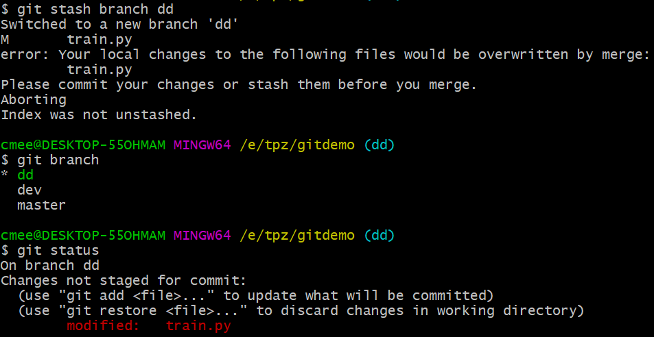 git stash 暂时保存_git stash --include-untracked-CSDN博客