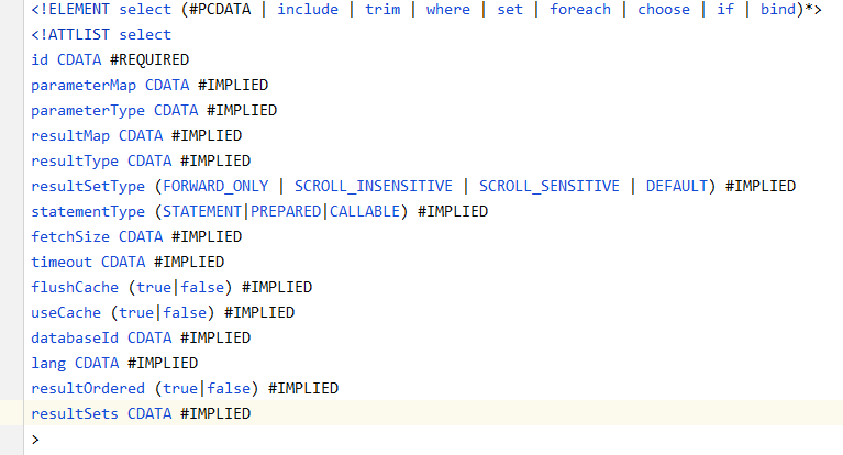 The Mapper Mapping Xml File Of Mybatis Cannot Find The Tag Attribute No Prompt Programmer Sought