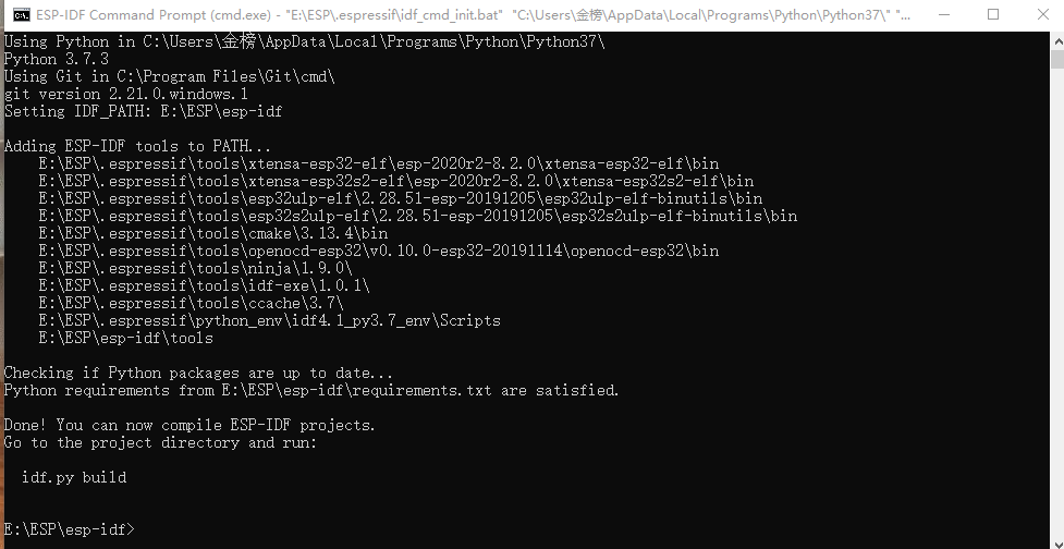Windows系统下搭建ESP-IDF运行环境，并输出Hello world_esp32 乐鑫esp-idf 输出内容到显示屏-CSDN博客