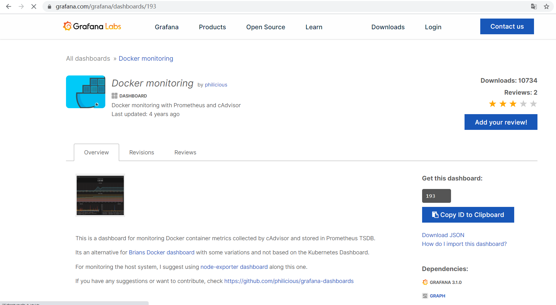 Docker 容器监控Cadvisor+Prometheus+Grafana_cadvisor push-CSDN博客
