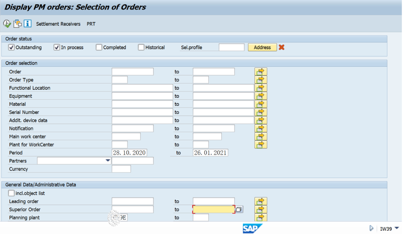 SAP PM入门系列30 - IW39 Display Orders_sap iw39-CSDN博客