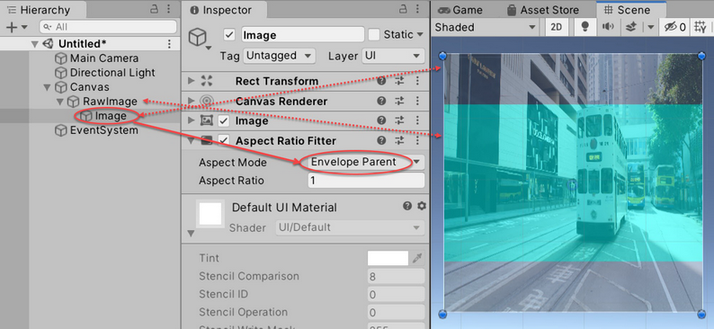 Unity2019学习：常用功能--Unity UI自动布局相关组件_aspect ratio fitter-CSDN博客
