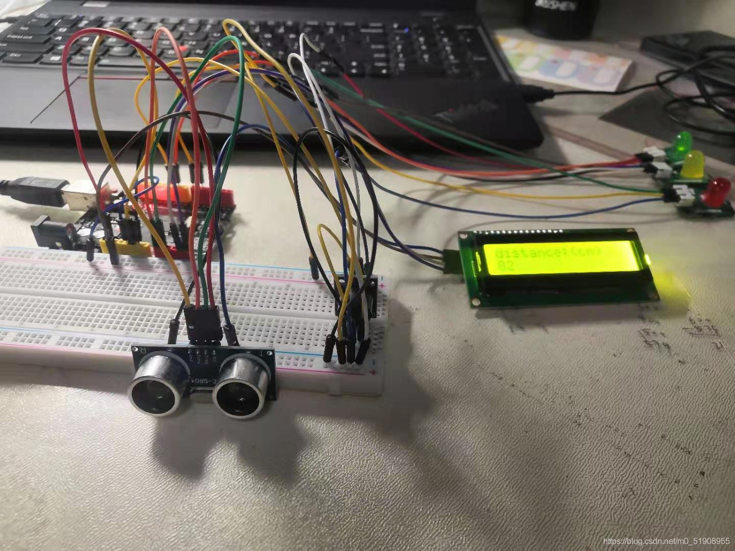 Arduino模拟简易倒车雷达系统利用蜂鸣器和超声波传感器设计雷达代码 Csdn博客