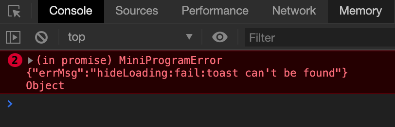 微信小程序报错{“errMsg“:“hideLoading:fail:toast can‘t be found“}_{"errmsg":"hideloading:fail toast can ...